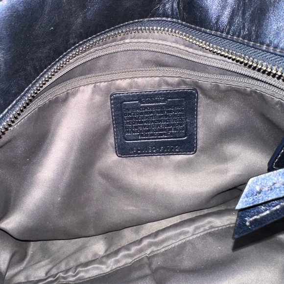 Coach | Bags | Coach Navy Leather Tote Bag | Poshmark